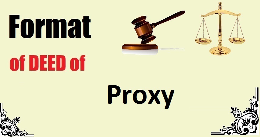Proxy Deed Format